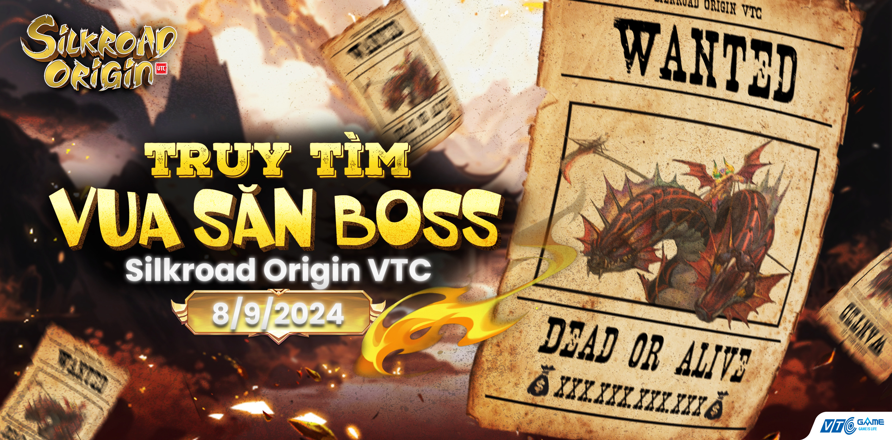 [Sự Kiện] Truy tìm Vua Săn Boss Silkroad Origin VTC ngày 8.9.2024