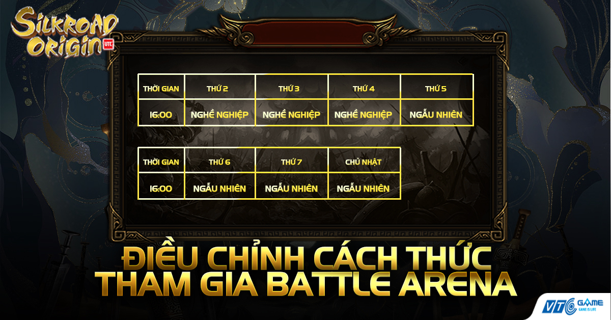 [SỰ KIỆN] Thông báo thay đổi hình thức thi đấu của Cướp Cờ - Battle Arena Silkroad Origin VTC