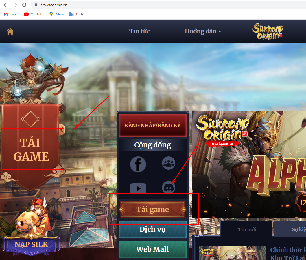 [Hướng dẫn] Tải và Cài đặt game Silkroad Origin VTC