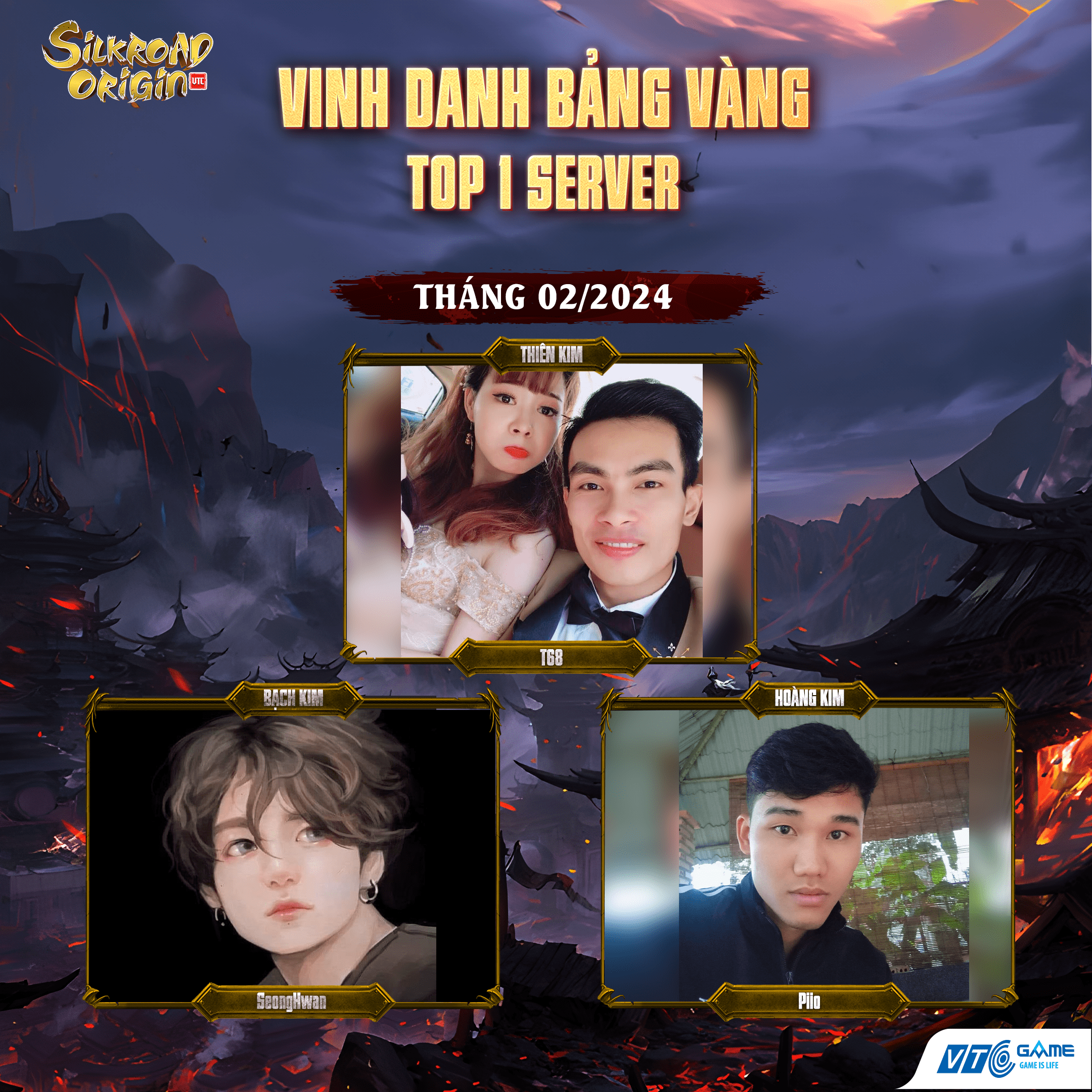 [Cộng Đồng] Vinh danh TOP VIP Silkroad Origin VTC tháng 2.2024