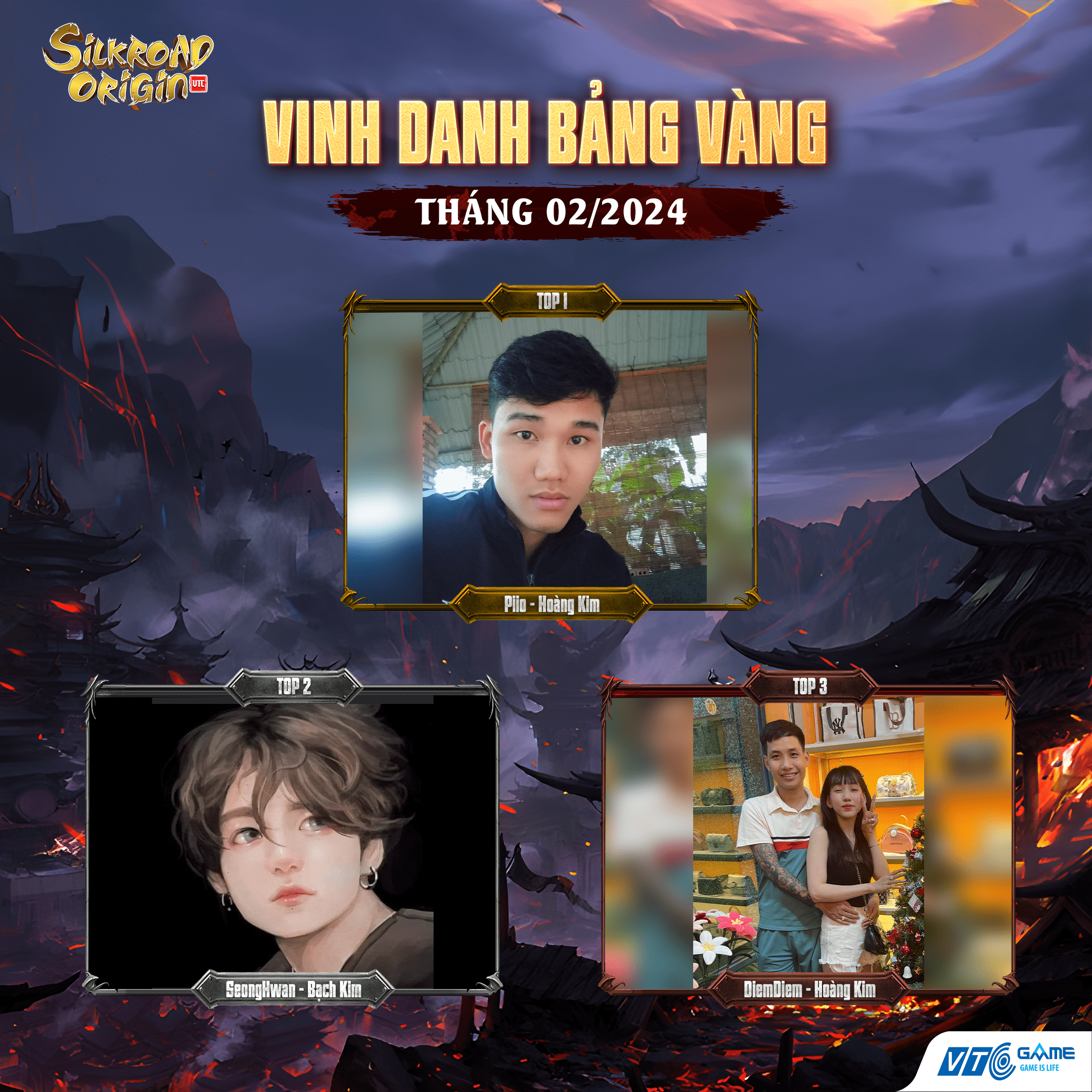 [Cộng Đồng] Vinh danh TOP VIP Silkroad Origin VTC tháng 2.2024