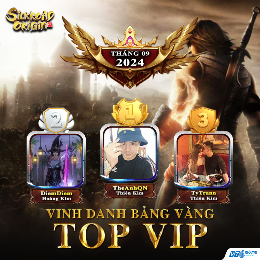 [Cộng Đồng] Vinh danh TOP VIP Silkroad Origin VTC tháng 9.2024