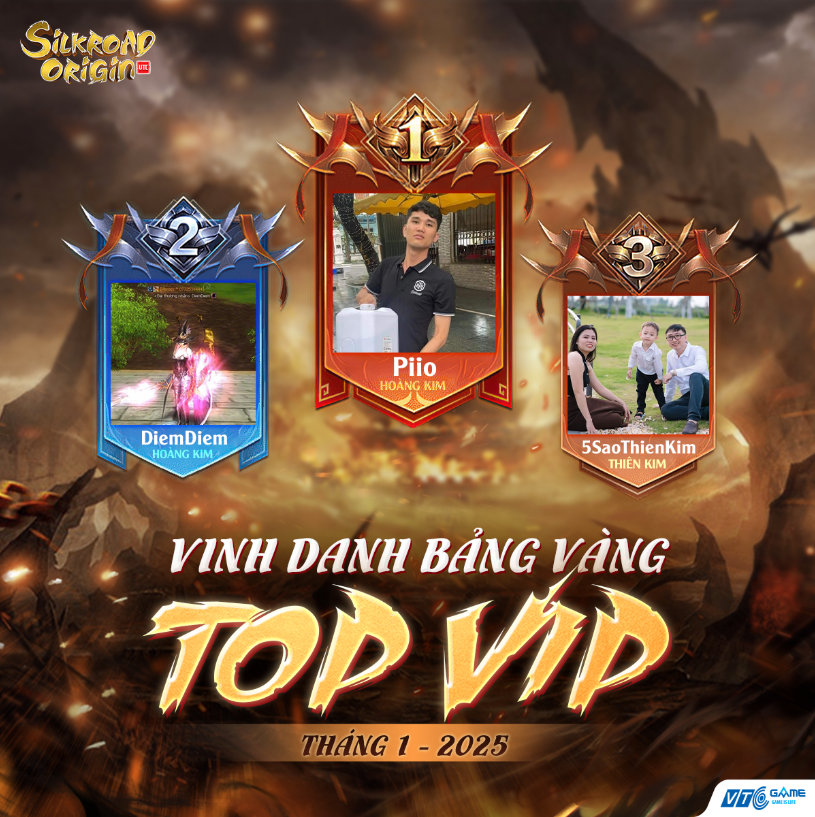 [Cộng Đồng] Vinh danh TOP VIP Silkroad Origin VTC tháng 1.2025